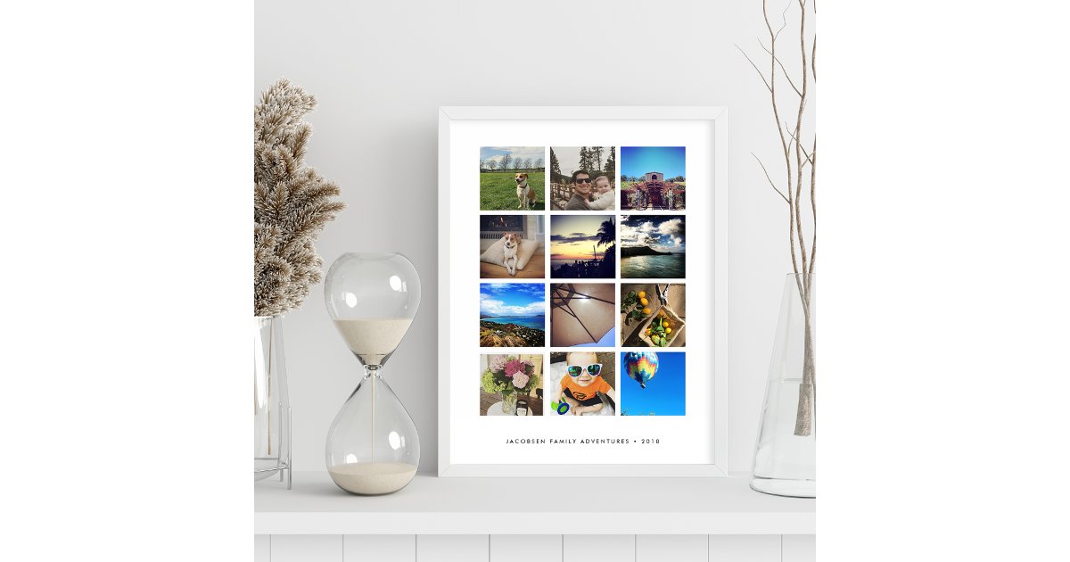 Modern Instagram Photo Collage Poster | Zazzle