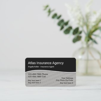 Modern Insurance Agency Business Card | Zazzle