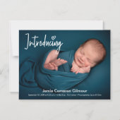 Modern Introducing baby boy photo Name Magnetic Invitation | Zazzle