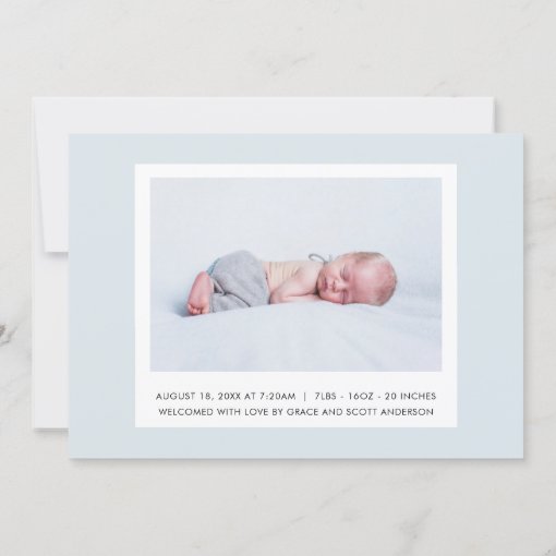 Modern Introducing Baby Script Birth Announcement | Zazzle