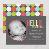 Modern Introduction Baby Birth Announcement | Zazzle