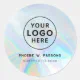 Modern Iridescent Business Logo Custom Classic Round Sticker | Zazzle