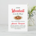 Modern Italian Pasta Little Meatball Baby Shower Invitation | Zazzle