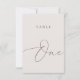 Modern Ivory Calligraphy Table One Table Number | Zazzle