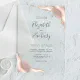 Modern Ivory Gold Agate Corners Wedding Acrylic Invitations | Zazzle