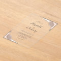 Modern Ivory Gold Agate Corners Wedding Acrylic Invitations | Zazzle