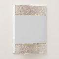 Modern Ivory Gold Glitter Custom Logo Pocket Folder | Zazzle