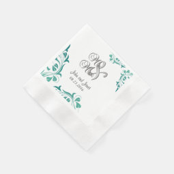 Modern Jade Lace Paper Napkins | Zazzle