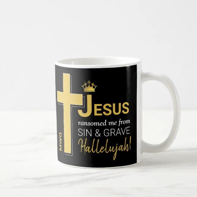 Modern JESUS RANSOMED ME Christian Easter Coffee Mug | Zazzle