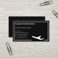 Modern Jet Airplane Flight Instructor Business Card | Zazzle