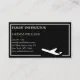 Modern Jet Airplane Flight Instructor Business Card | Zazzle