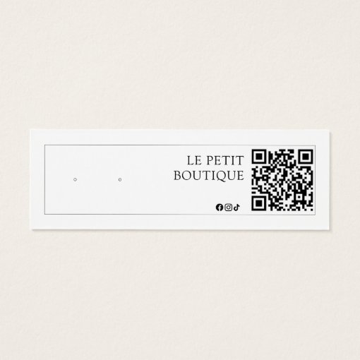 Modern Jewelry Business QR Code Earring Display | Zazzle