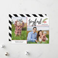 Modern Joyful Greetings Two Photo White Holiday Card | Zazzle