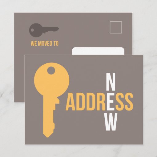 Modern Key Moving Postcards | Zazzle