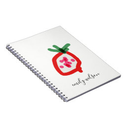 Modern Kids School Teacher Hand Drawn Dragon Fruit Notebook | Zazzle