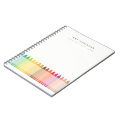 Modern Kids Teacher Colorful Rainbow Crayon Colors Notebook | Zazzle