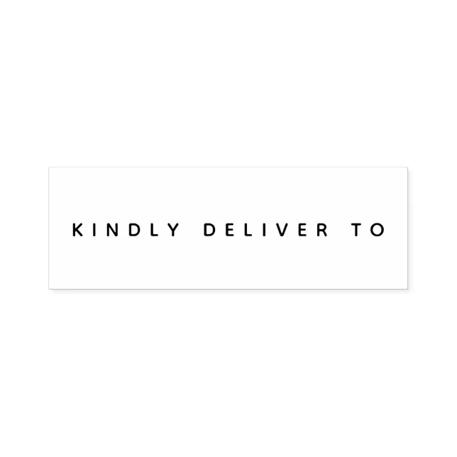Modern Kindly Deliver To Self-inking Stamp | Zazzle