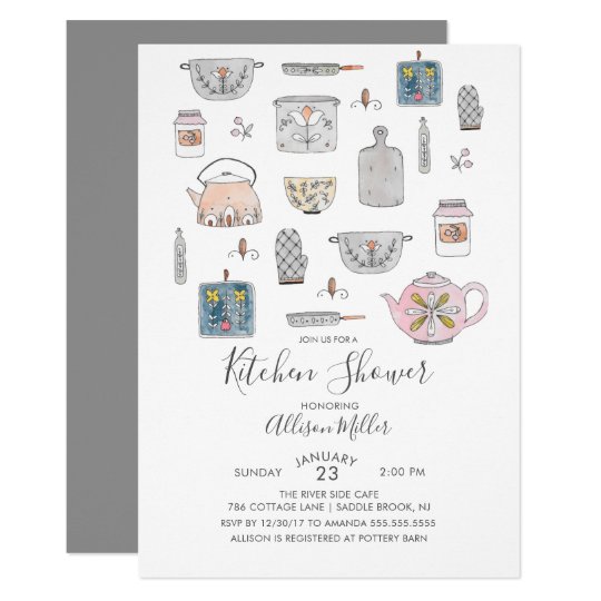 Modern Kitchen Bridal Shower Invitation | Zazzle.com