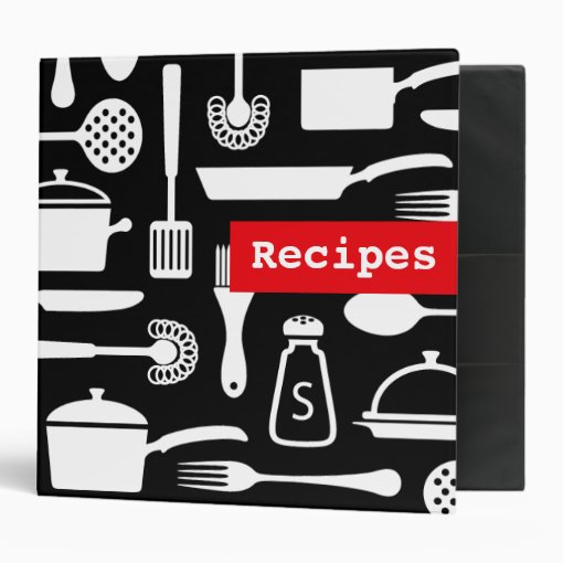 Modern kitchen recipe binder / organizer | Zazzle