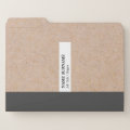 Modern Kraft Accent Business Personal File Folder | Zazzle