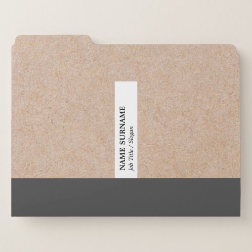 Modern Kraft Accent Business Personal File Folder | Zazzle