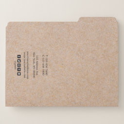 Modern Kraft Accent Business Personal File Folder | Zazzle