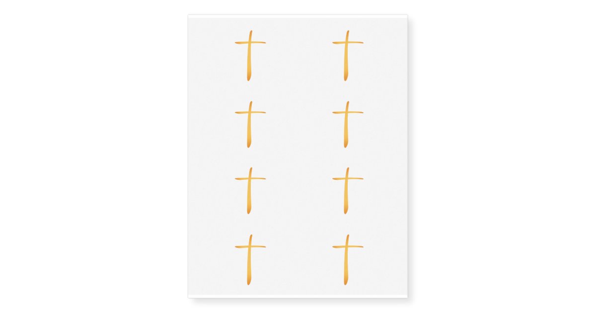 Modern Latin Christian Cross Temporary Tattoos | Zazzle