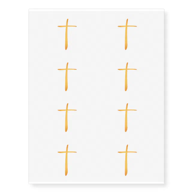 Modern Latin Christian Cross Temporary Tattoos | Zazzle