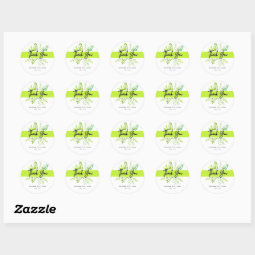 Modern Lawn Care Landscaping Classic Round Sticker | Zazzle