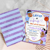 Modern Layup or Makeup Gender Reveal Invitation | Zazzle