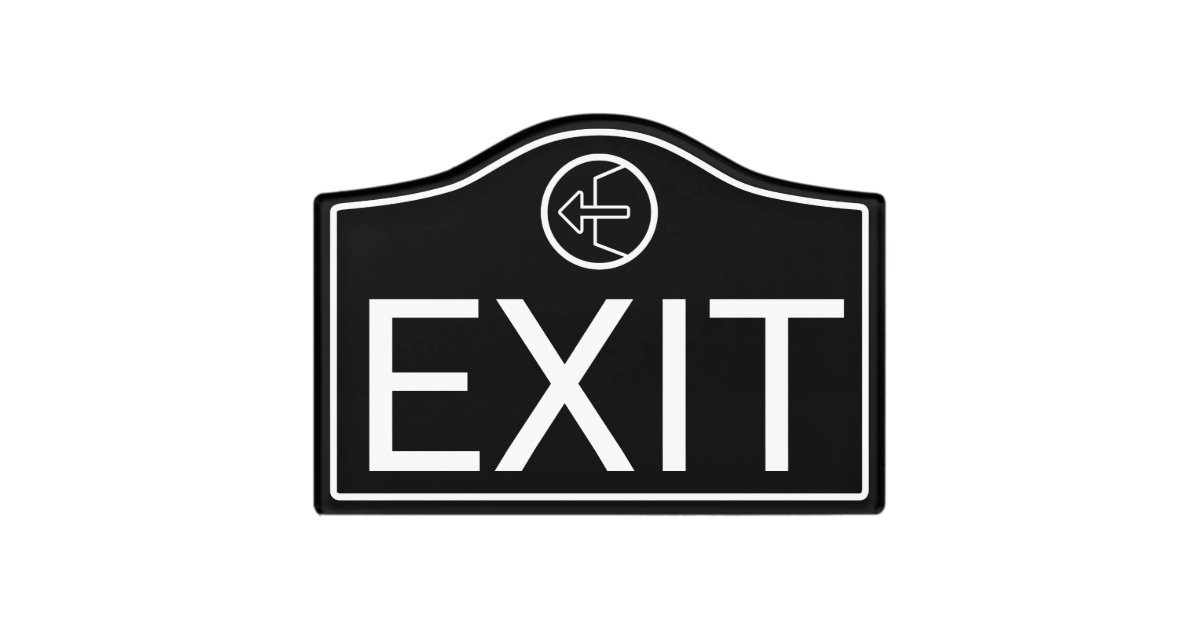 Modern Left Exit Vacation Rental Sign | Zazzle