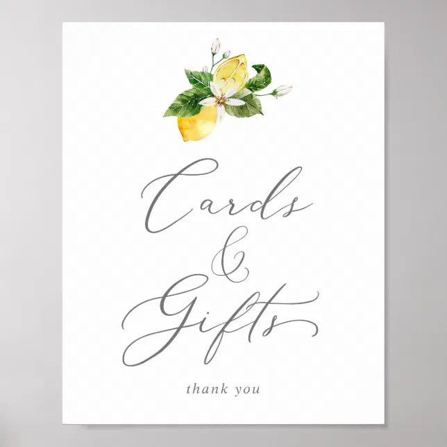 Modern Lemon Garden Cards and Gifts Sign | Zazzle