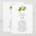 Modern Lemon Garden Table Number Seating Chart | Zazzle