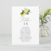 Modern Lemon Garden Table Number Seating Chart | Zazzle