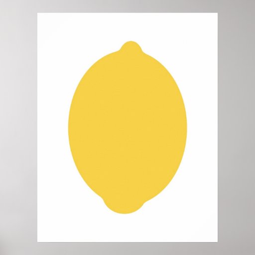 Modern Lemon print | Zazzle