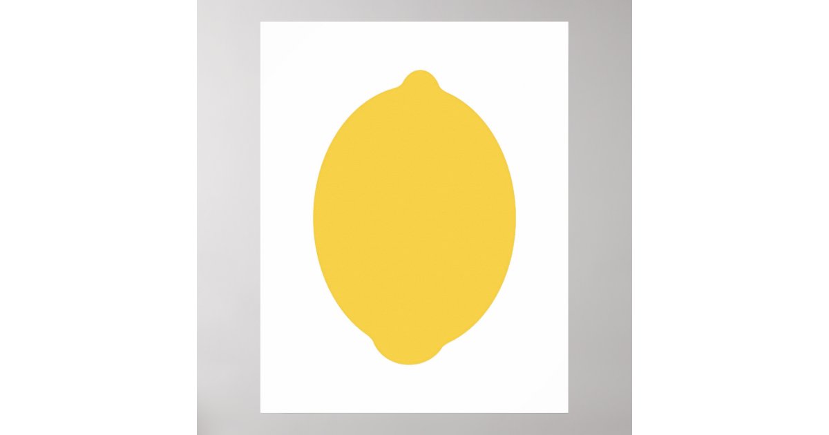 Modern Lemon print | Zazzle
