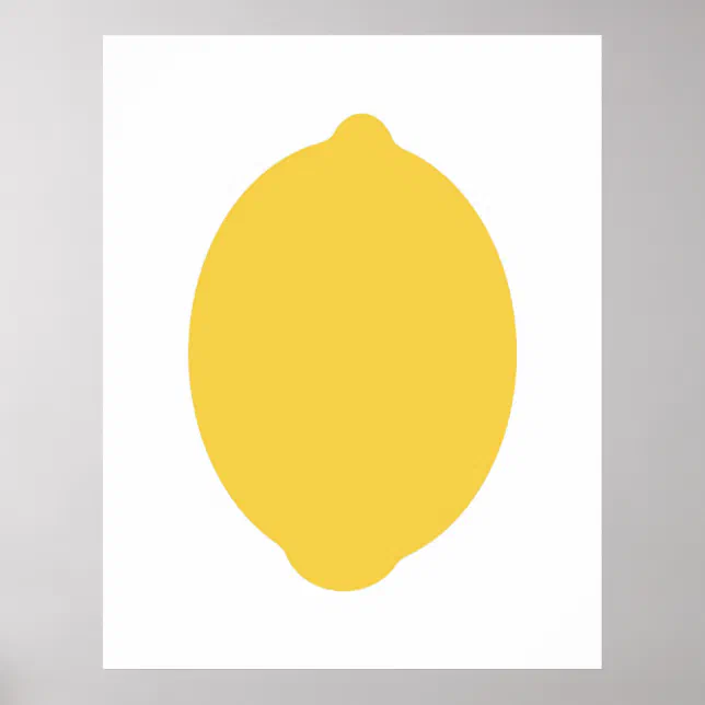Modern Lemon print | Zazzle
