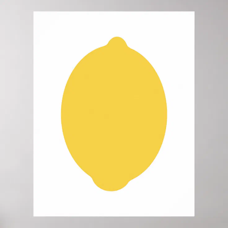 Modern Lemon print | Zazzle