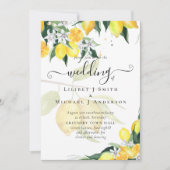 Modern Lemon Tree Wedding Invite Elegant | Zazzle
