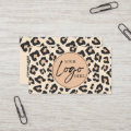 Modern Leopard Cheetah Custom Company Logo QR Code Business Card | Zazzle