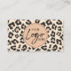 Modern Leopard Cheetah Custom Company Logo QR Code Business Card | Zazzle