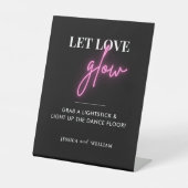 Modern Let Love Glow Wedding Glow Stick Sign | Zazzle