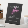 Modern Let Love Glow Wedding Glow Stick Sign | Zazzle