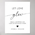 Modern Let Love Glow Wedding Glow Stick Sign | Zazzle