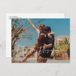 Modern Let's try this again photo Postcard | Zazzle