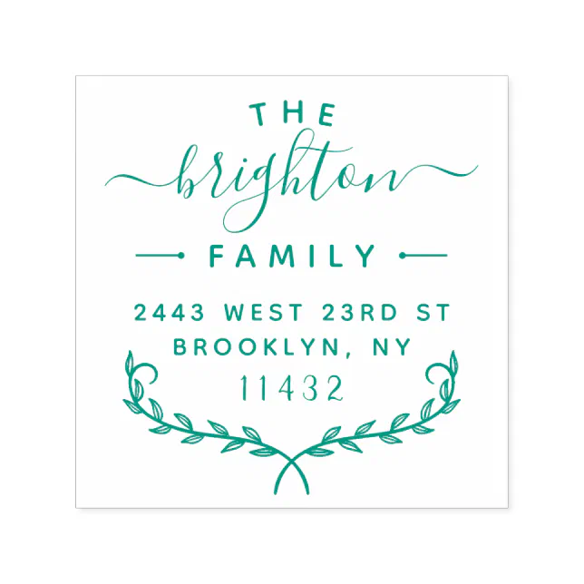 Modern Lettering Stylish Family Return Address Self-inking Stamp | Zazzle