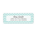 Modern Light Aqua Chevron Address Lables Label | Zazzle
