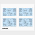 Modern Light Blue 4 OZ Bottle Wrap Around Label | Zazzle