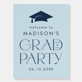 Modern Light Blue Graduation Party Welcome Sign | Zazzle