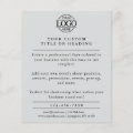 Modern Light Gray Business Logo Promotional Flyer | Zazzle